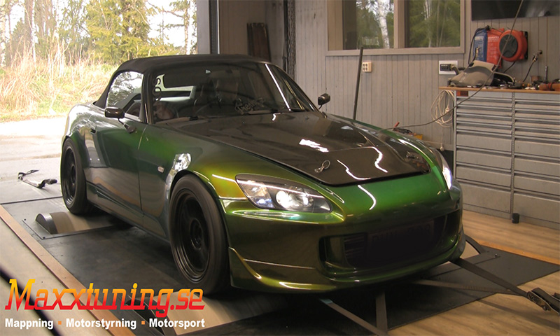 Installation and tuning 349WHP Honda S2000 MaxxECU V1 - Maxxtuning AB